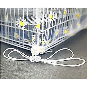 Adjustable Bird Cage Seed Catcher Seeds Guard Dust-Proof Universal Birdcage Accessories Parrot Nylon Mesh Net Cover Stretchy Skirt Traps Cage Basket Soft Airy Gauze