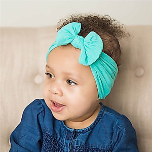 NAIRUA Headband, 25 Colors Baby Girls 4.5 inches Hair Bows Super Soft Stretchy Hair Turban Head Wraps for Infant Newborn Toddlers and Kids