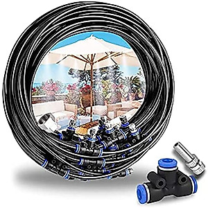 Trampoline Misting System, Garden Mister System, Outdoor Parasol Misting, DIY Greenhouse Misting System, for Patio, Garden, Lawn, Greenhouse,6m,Tranquillity69