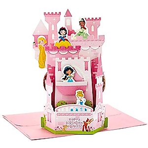 Hallmark Paper Wonder Pop Up Birthday Card for Kids (Disney Princess Castle)