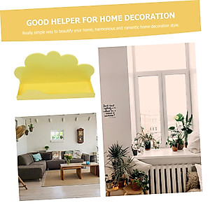 Garneck Magnetic Storage Rack Magnetic Storage Holder Wall Floating Shelf Magnetic Book Rack Fridge Organizer Shelf Bookshelves Wall Mounted Wall Mount Shelf Home Supplies Yellow Plastic