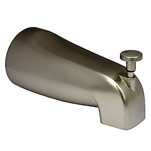 LASCO 08-1045 Bathtub Spout with Front Lift Diverter with 1/2-Inch Female Pipe Thread, Satin Nickel Finish