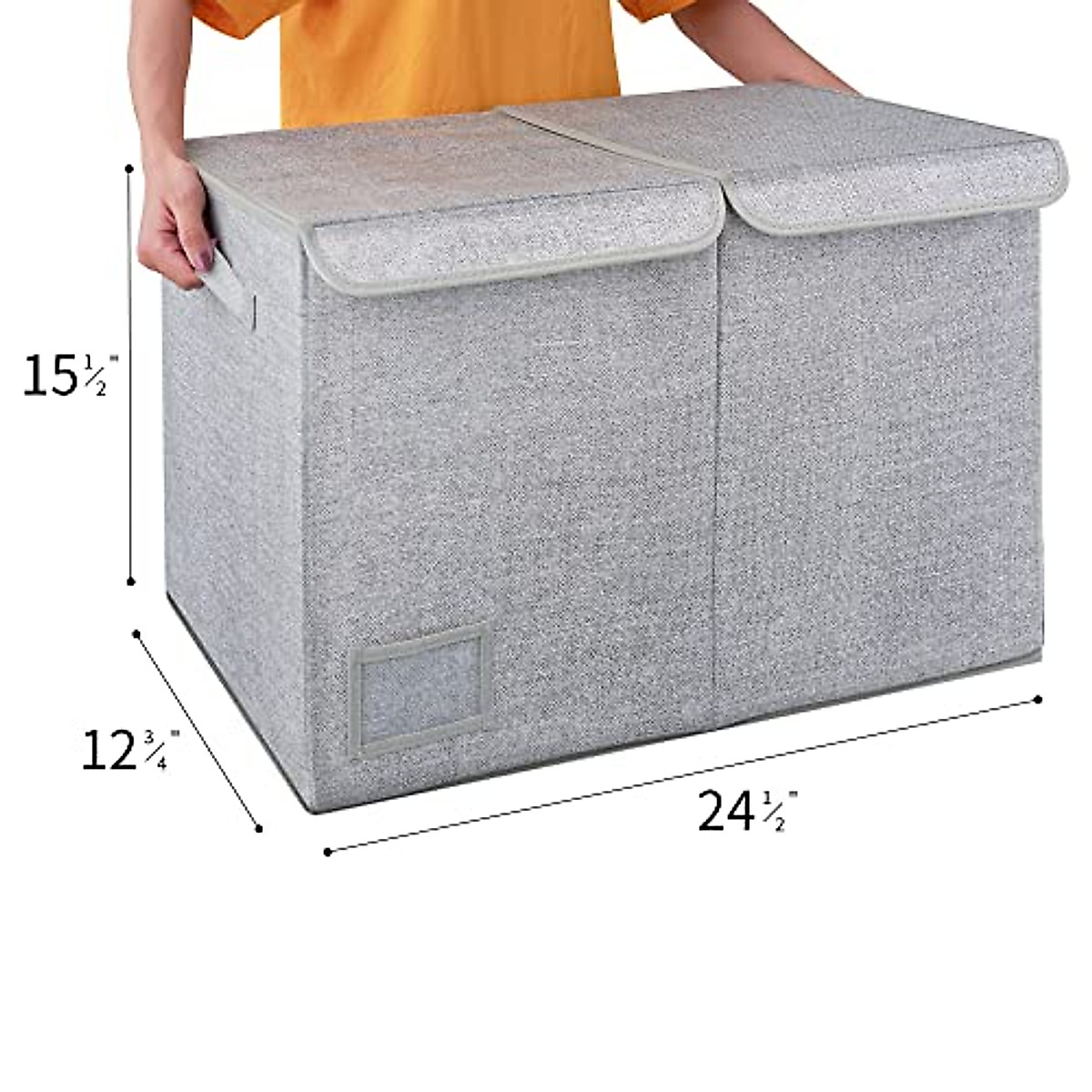 GRANNY SAYS Bundle of 1-Pack Shelf Organizer for Closet & 1-Pack Extra Large Rectangle Storage Bin