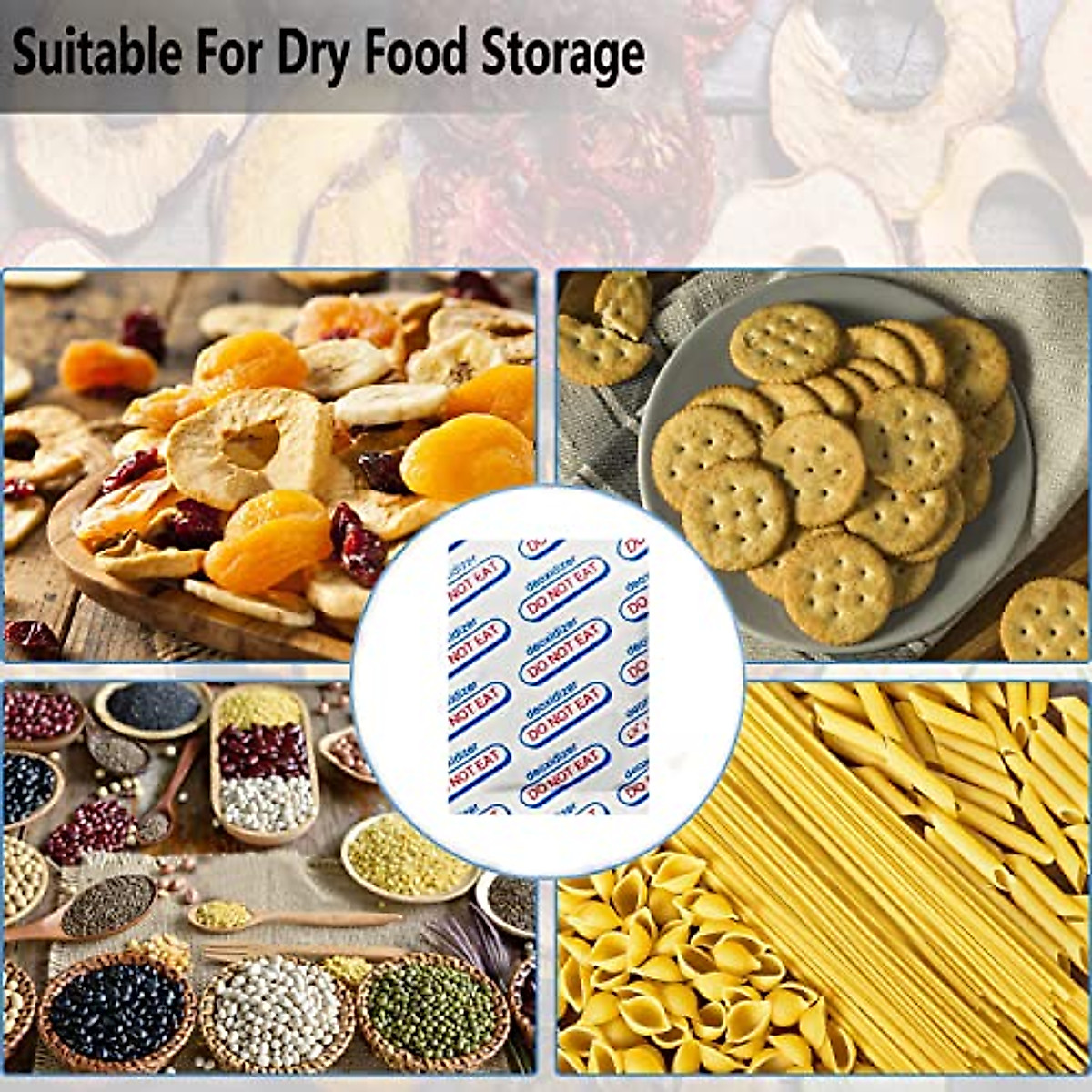 50CC [100Packets] Oxygen Absorbers (No Waste - 20 packs of 5 each, 100 Total) for Long Term Food Storage, Mason Jars, Mylar Bags, Canning, Vacuum Bags, Oxygen Absorbers for Food Storage