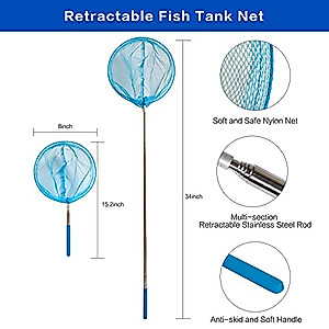 BKDMZZMY Fish Tank Plants, 12PCS Aquarium Plants with Extend Fish Tank Net Artificial Fish Tank Decorations Fish Tank Realistic Plastic Accessories Safe for Fish, Aquarium Plastic Decor Plants
