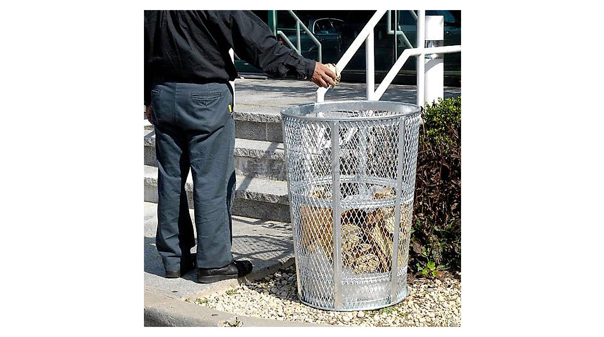 48 Gallon Outdoor Metal Trash Container - Durable & Rustproof
