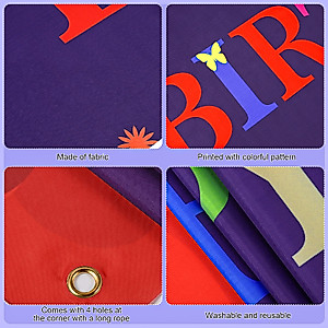 Space Happy Birthday Banner,happy birthday outdoor banner,Space Theme Banner,Outer Space Birthday Party Supplies Happy Birthday Yard Sign Backdrop Background for Indoor Outdoor Decorations 9.8x1.6ft