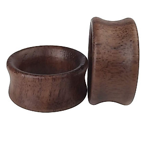 TBOSEN Set Of 4 Pairs Wood Gauges Ear Tunnels Double Flare Plugs Expander Body Piercing Jewelry