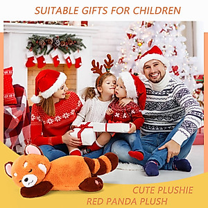 Red Panda Stuffed Animal Pillow Cute Red Panda Plush Toy Panda Plushie Gift for Girlfriend Kids Birthday 13.7" Red Panda Pillow