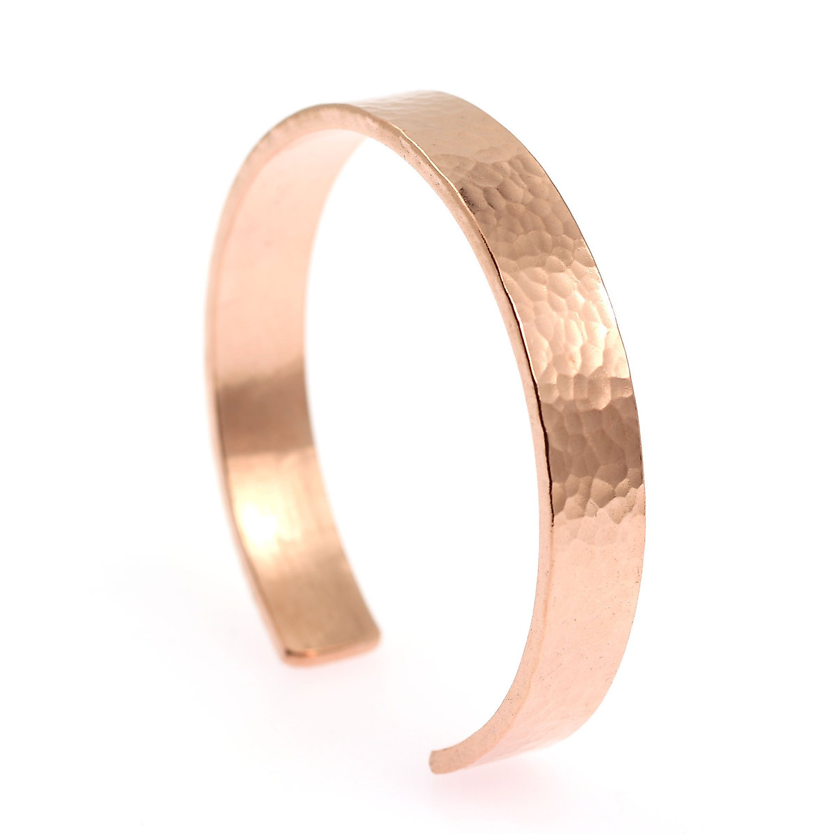 10mm Wide Hammered Copper Cuff Bracelet By John Brana Handmade Jewelry 100% Uncoated Solid Copper Cuff (6.5 Inches)
