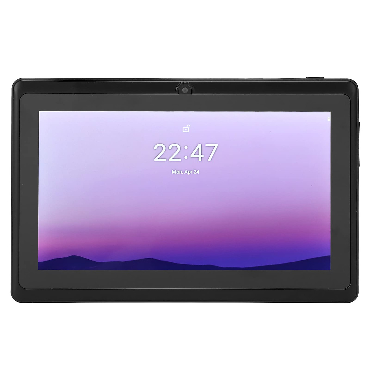 KUIDAMOS Kids Tablet, 110-240V 1024x600 Quad Core Processor Dual Camera HD Tablet with Protective Cover for Learning for Android 10 (US Plug)