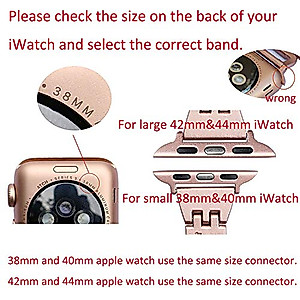 Secbolt Bands Compatible with Apple Watch Band 38mm 40mm 41mm Iwatch SE Series 8/7/6/5/4/3/2/1 Women Dressy Jewelry Stainless Steel Accessories Wristband Strap, Silver