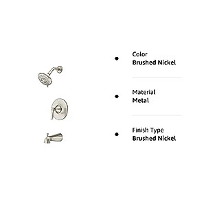 Pfister Weller Tub and Shower Trim Kit (Valve Sold Separately), Single Handle, Brushed Nickel Finish, LG898WRK