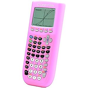 Guerrilla TI84PINKSC Silicone Case for Texas Instruments TI-84 Plus Graphing Calculator, Pink