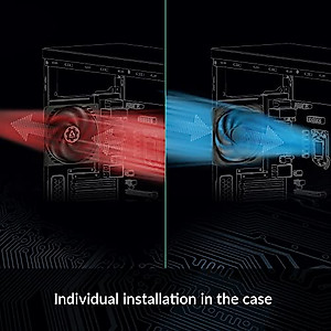 ARCTIC P12 Slim PWM PST - PC Fan, 120mm Case Fan with PWM Sharing Technology (PST), Pressure-optimised, Quiet Motor, Computer, Extra Slim, 300–2100 RPM - Black