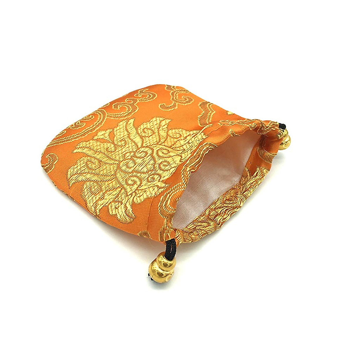 NHW Brocade Embroidery Drawstring Jewelry Bag Purse Pouch size about 4.3 * 4.3 inches