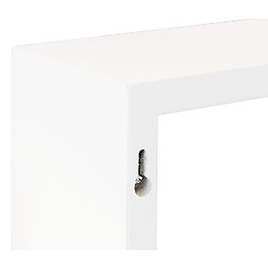 Kiera Grace Cubes, Set of 3, 9 x 9 inches, White Square Cubic Decorative Floating Shelves for Wall, 9.5 x 9.5 inches