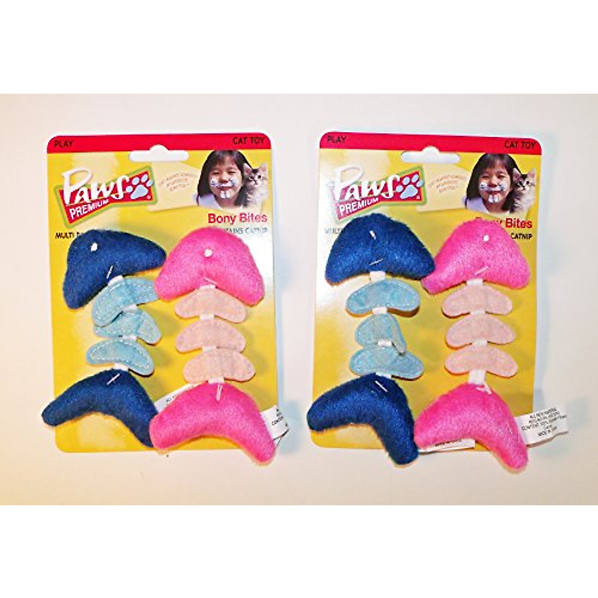 4 Paws for Pets Felt Fish Bones Cat Nip Cat Toys