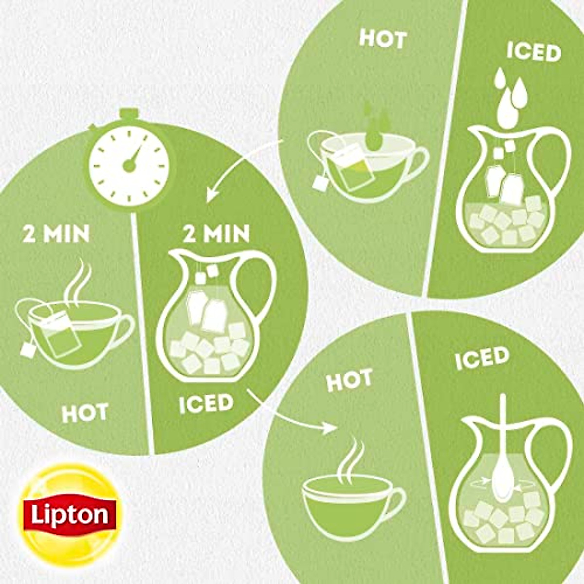 Lipton Green Tea Bags for Health and Wellness, Hot or Iced, 40 Count (Pack of 6)