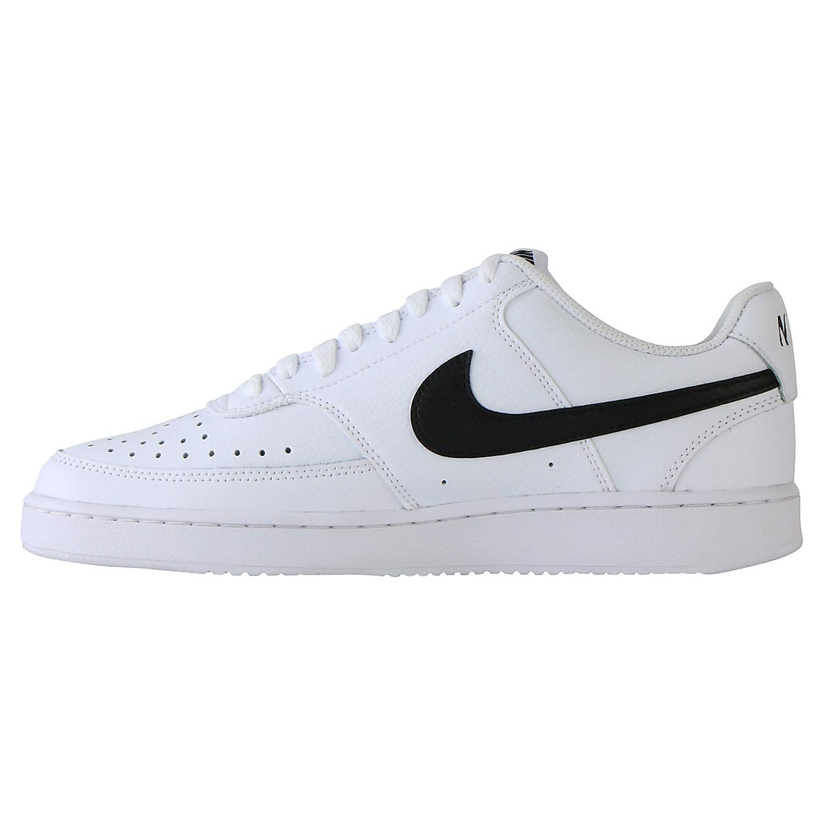 Nike Men's Court Vision Low Sneaker, White/Blackwhite, 10