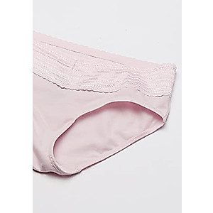 Warner's womens Blissful Benefits No Muffin 3 Pack Hipster Panties, Black/Pale Pink/Dark Gray Heather, Medium US
