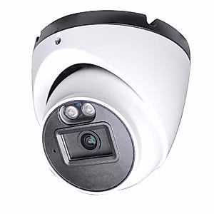 Sinis 8MP Security Analog Dome Camera,TVI/AHD/CVI/960H, 100ft IR/Colorfull Night Vision, IP67 Outdoor Waterrproof, 2.8mm Fixed Lens, White Turret Camera, Default 8MP TVI Output