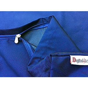 Dogbed4less Jumbo 1680 Nylon Heavy Duty Dog Pet Bed External Zipper Duvet Cover - Replacement Cover only, 55X47X4 Inches, Navy Blue