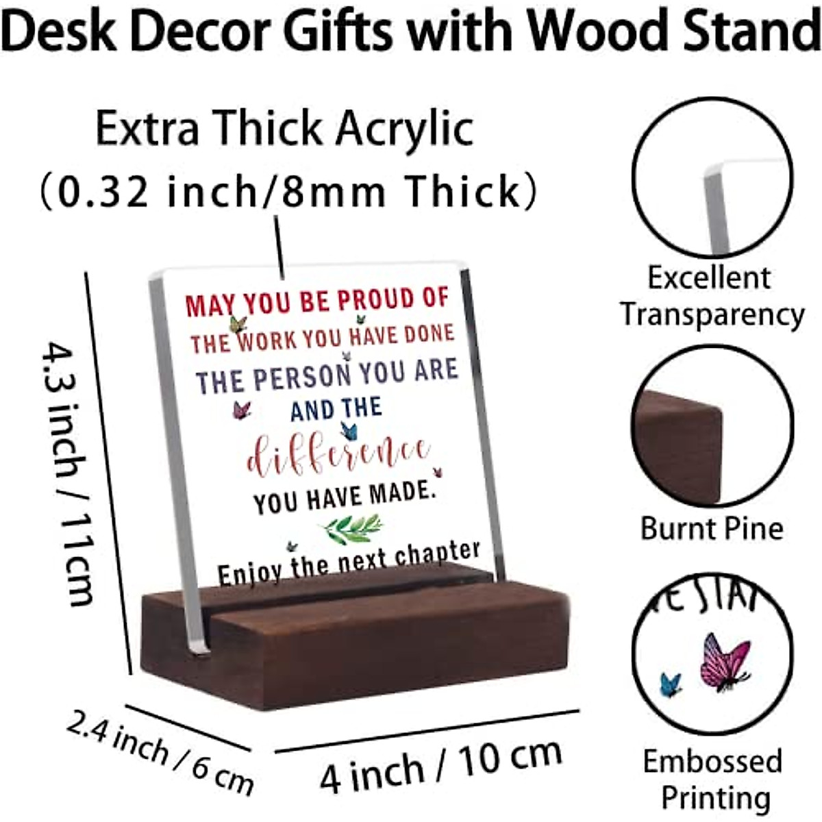 Inspirational Desk Decoration - Farewell Gifts for Colleagues Cool Gifts for Colleagues Retirement Gifts for Men Women New Job Gifts