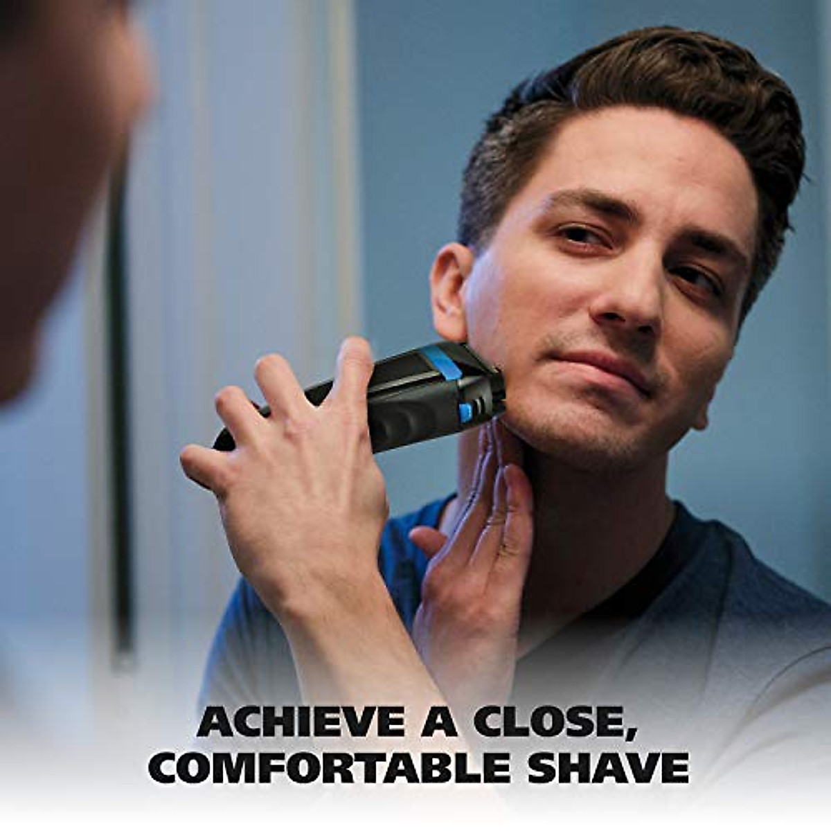 Wahl Groomsman Electric Shaver Rechargeable Wet/Dry Waterproof Electric Razor for Cordless Men's Shaving & Grooming - Lithium Ion with Long Run Time & Quick Charge – Model 7063