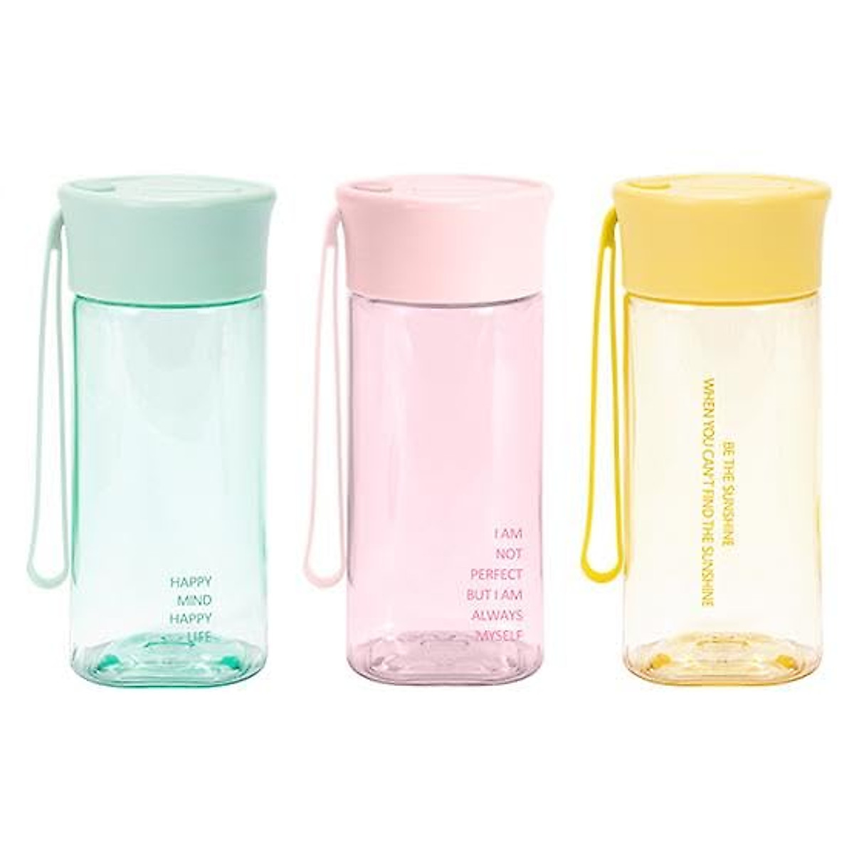 DEDEYA Samily10 oz Tritan Colored Water Bottle,Infuser Small Water Bottle,Lightweight,Resuable,Leak Proof,Wide Opening,Cute and Clear(Green)