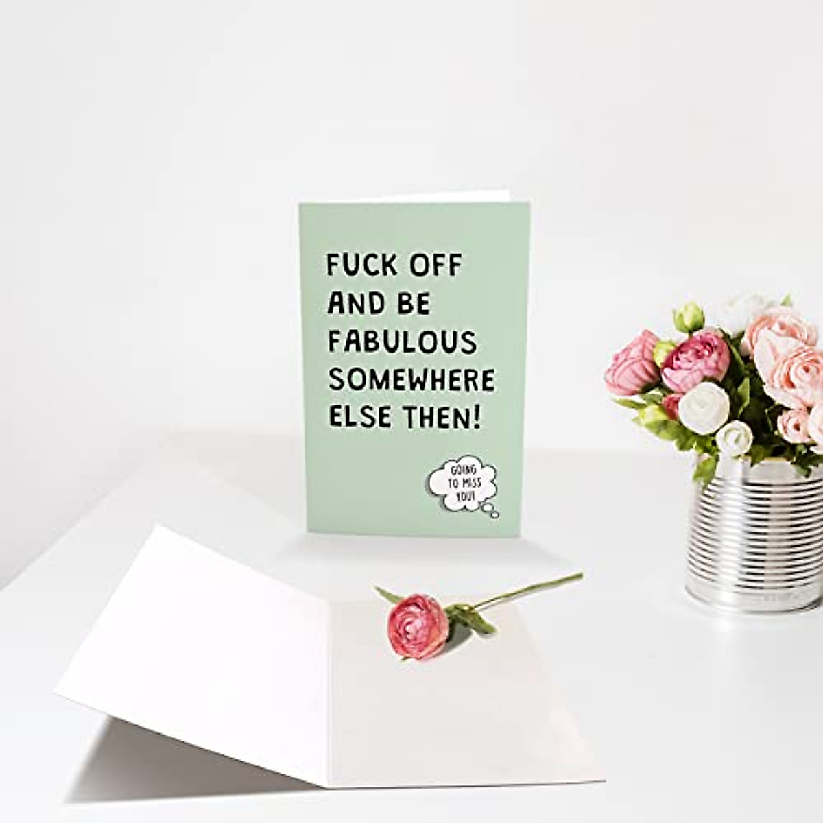 Funny Leaving Card, Retirement Leaving Card, Goodbye Card, Gift for Colleague Leaving, Fuck Off And Be Fabulous Somewhere Else Then