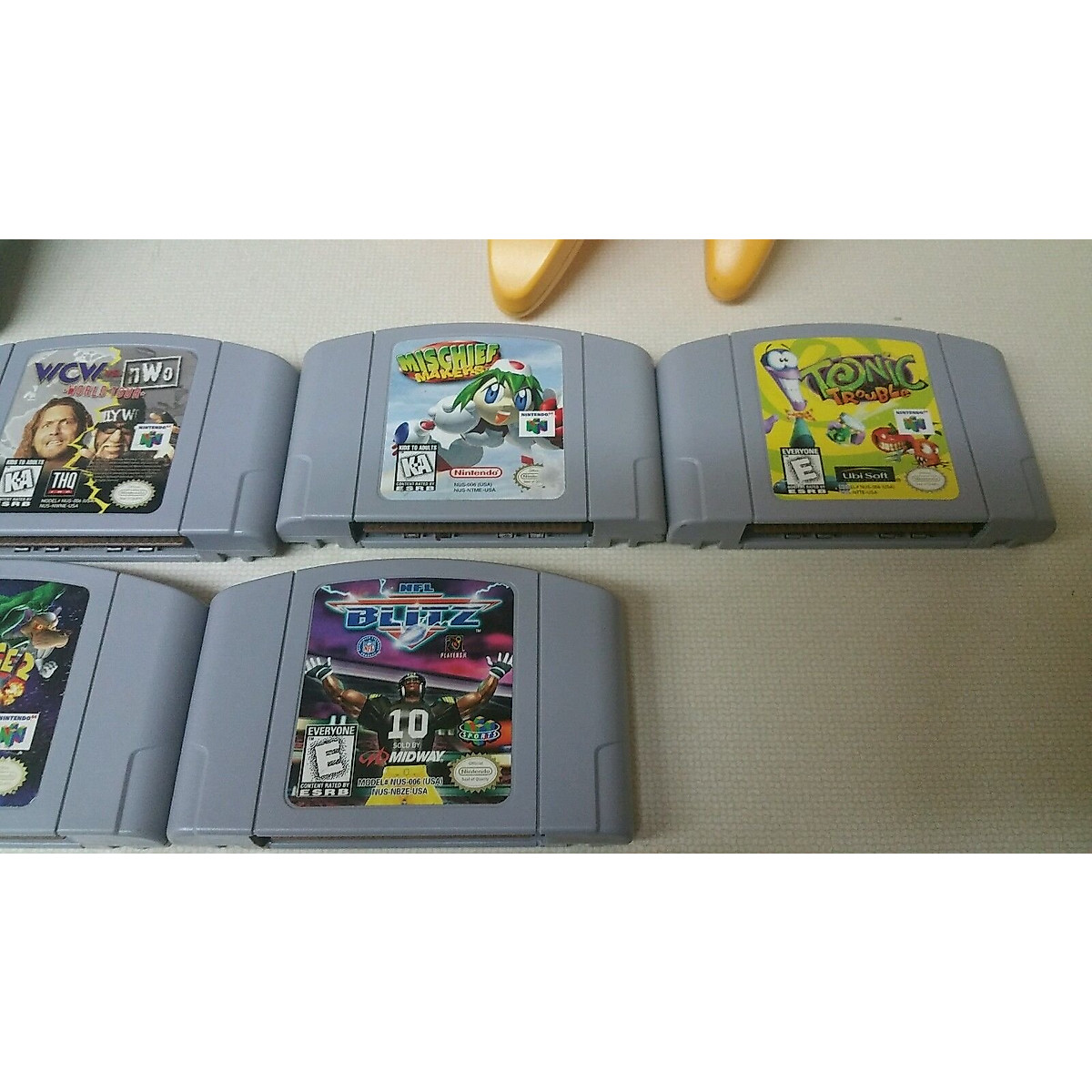 Nintendo 64 N64 Bundle with 2 Controllers, Transfer Pack, Tremor Pack & 6 Games