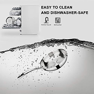 Duxtop Whole-Clad Tri-Ply Stainless Steel Stir-Fry Pan Kitchen Induction Cookware 8 Inches