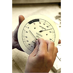 Fischer Sauna Thermometer 6.3", 198-01F (USA-Version, °F) - Made in Germany