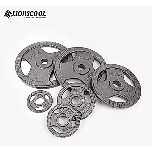 LIONSCOOL 2-Inch Olympic Grip Plate in Pairs or Single (10LB PAIR)