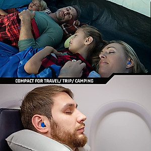 targeal 60 Pairs Ear Plugs for Sleeping Noise Cancelling - 33 dB Highest NRR Soft Foam Earplugs - Ear Protection Earbuds for Sleep, Snore, Concerts, Musician, Shooting, Travel, Study, Adults - Orange