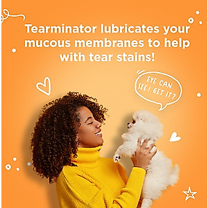 First Impressions Tearminator Soft Chews – Natural Dog Tear Stain Remover for Dogs, Eye Supplements for Dogs and Cats - Yummy Vision Bites for Dogs - 60 ct