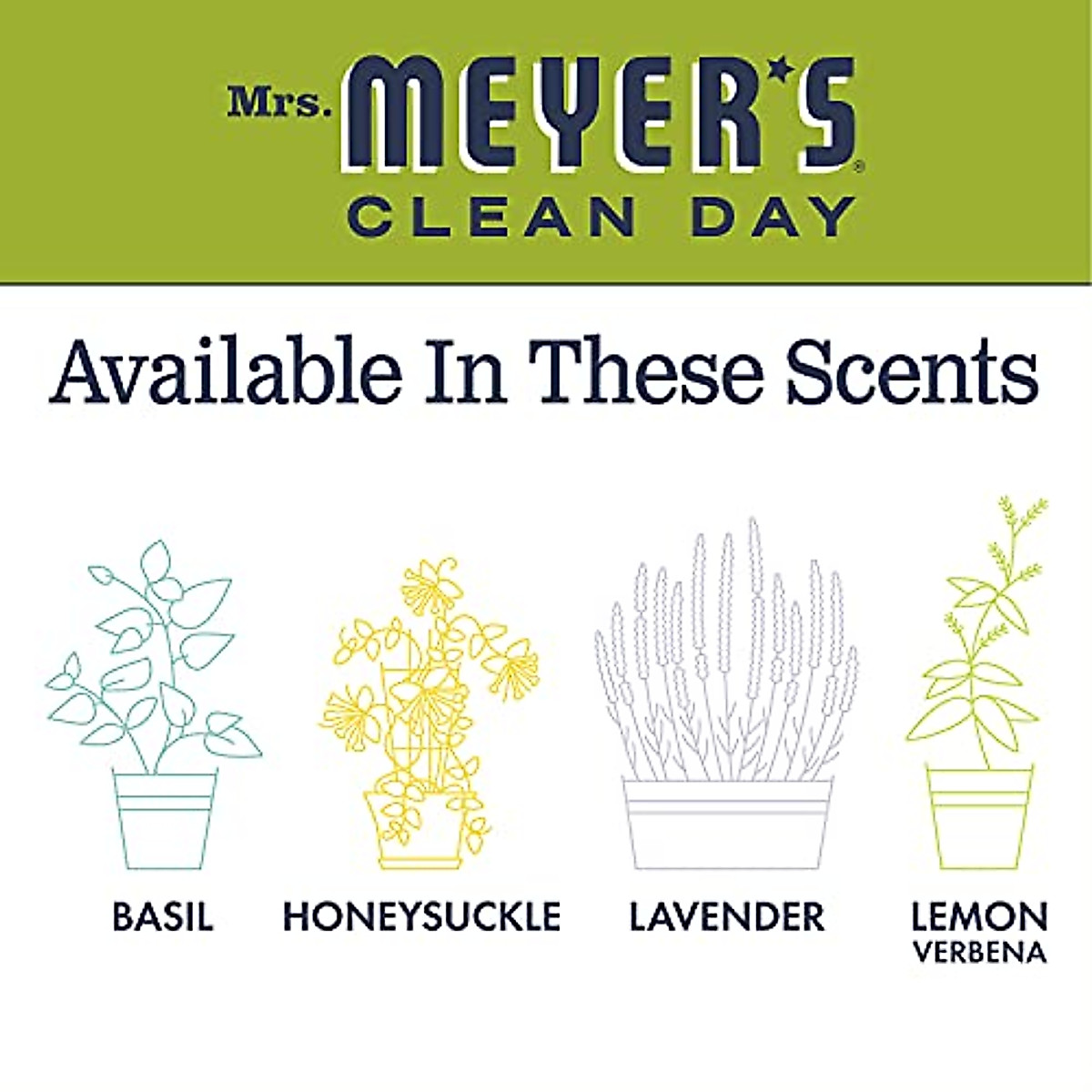 Mrs. Meyer's Clean Day Soy Candle, Lemon Verbena, 7.2-Ounce Jars (Pack of 6)