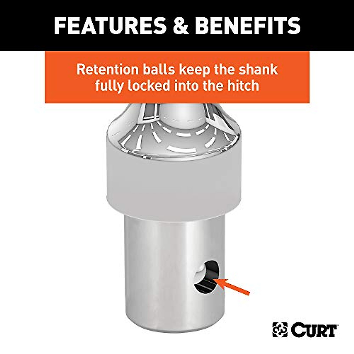 CURT 60634 38K Factory Style 3-Inch Gooseneck Ball, Fits Select Chevrolet Ford, GMC, Nissan Titan XD, Ram, Puck System Required