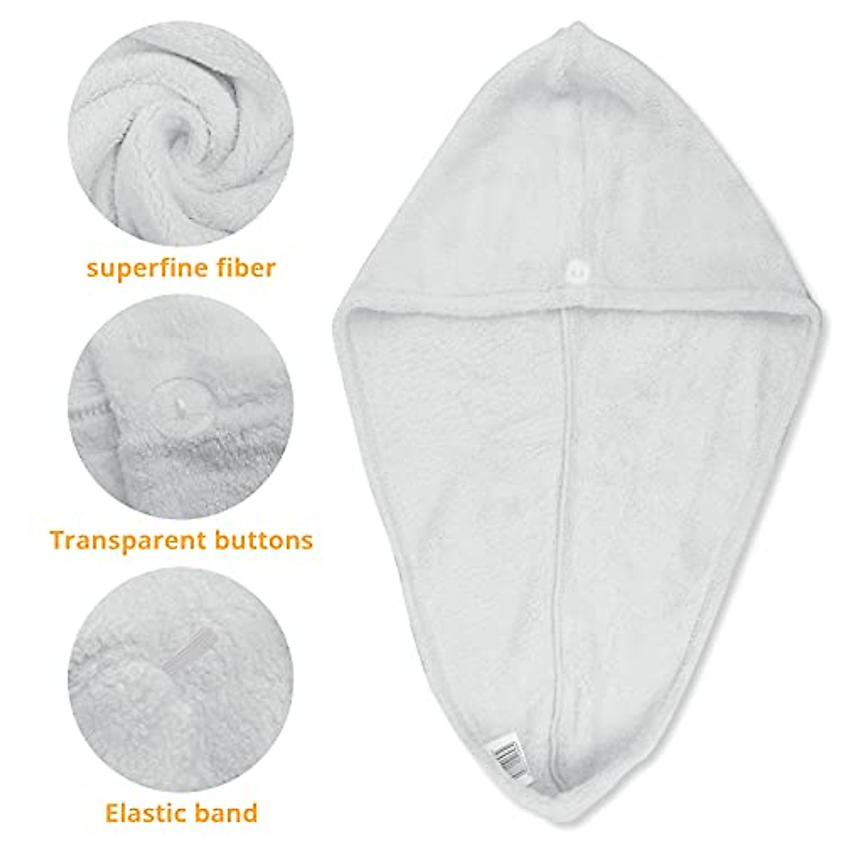 YEEPSYS Hair Towel for Curly Hair Turbans for Wet Hair Drying Towels Fast Dry Hair Towel Wrap for Women