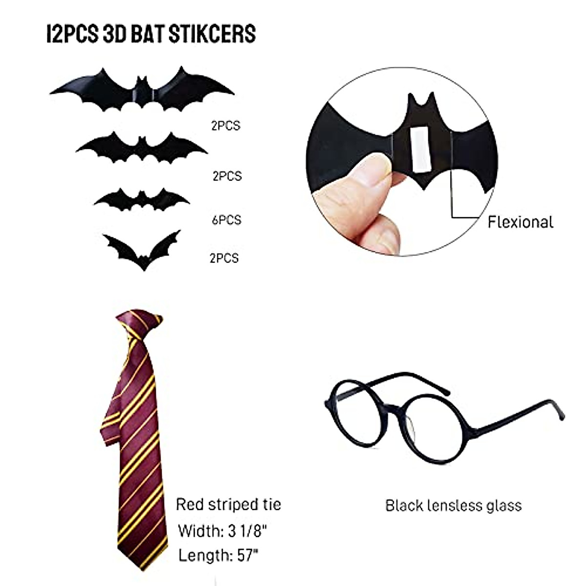 Magic Wizard School Balloon Garland Arch Burgundy Black Gold Latex Balloons Confetti Balloon Bat Sticker Tie Glasses Frame Set for Baby Shower Birthday Party Decorations