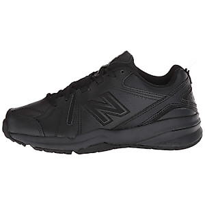 New Balance Women's 608 V5 Casual Comfort Cross Trainer, Black/Black, 8.5 Wide