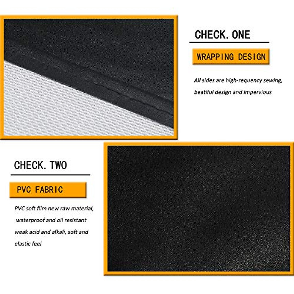 Homsolver Heavy Duty Vinyl Waterproof Apron for Unisex Adult, Ultra Lightweight, Industrial Apron, Black