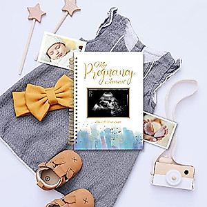 Pregnancy Journal Memory Book with Stickers,Pregnancy Book for Mom to Be Gift,Pregnancy Journals for First Time Moms (A)