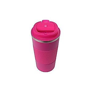 Sip+Sea Dominica 18 oz Stainless Steel Travel Coffee Mug with Flip Lid and Silicone Sleeve | Double Wall Vacuum Insulated