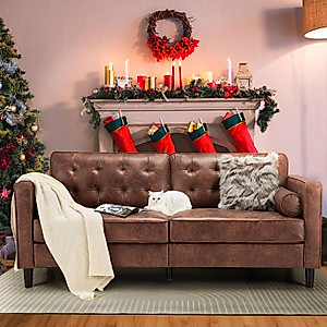 YODOLLA 84.2” Faux Leather Sofa 3.2