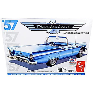 Skill 3 Model Kit 1957 Thunderbird Convertible 2-in-1 Kit 1/16 Scale Model by AMT