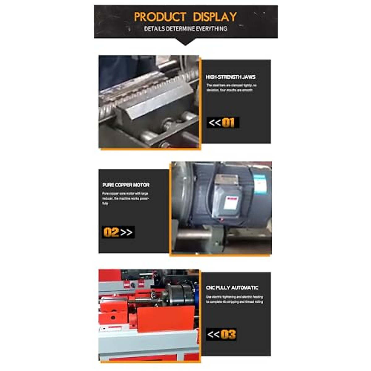 Hydraulic Pipe Threading Machine Rebar & Bolt Thread Rolling Machine