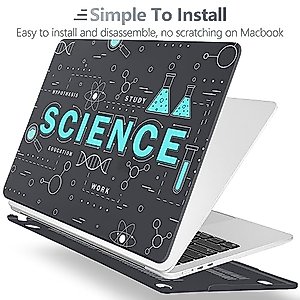 Batianda Case for 15-inch MacBook Air 2024 M3 2023 M2 Chip Model A3114/A2941, Unique Designed Protective Plastic Hardshell & Keyboard Cover & OTG Adapter -Durable Scratch-Resistant, Science