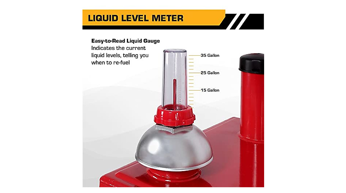 Arksen 35 Gallon Portable Gas Caddy Fuel Storage Tank Large Gasoline ...